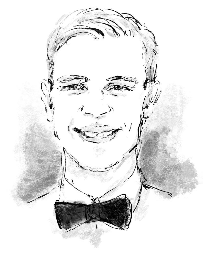 Digital portrait with shading