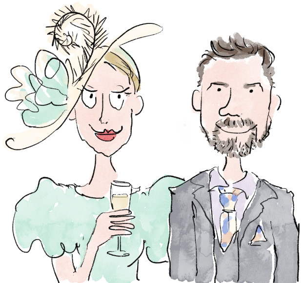 Live wedding guest portraits